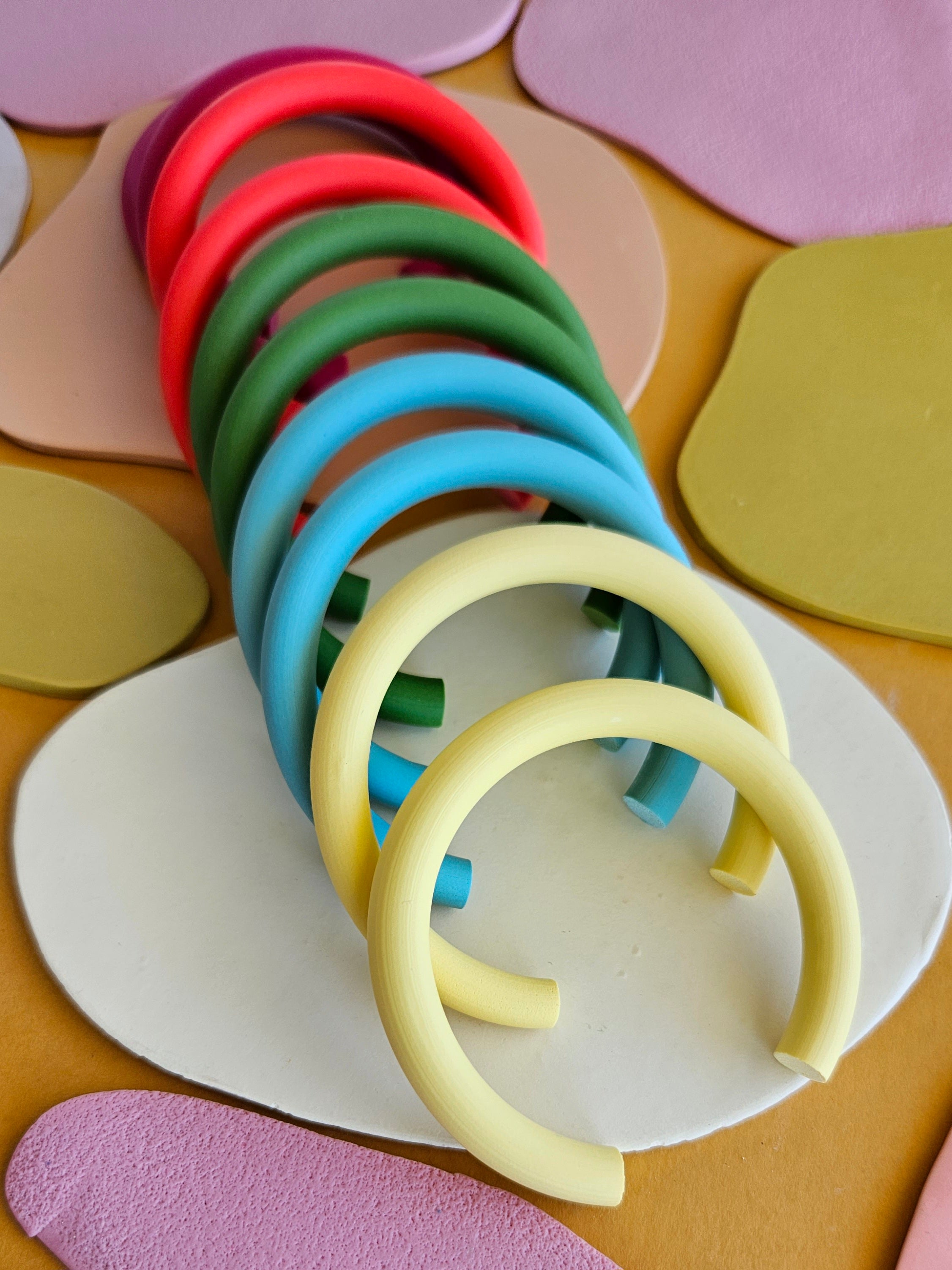 LMT ED Garden Party Hoop Collection Butter Yellow Hoops – Made by Maeberry