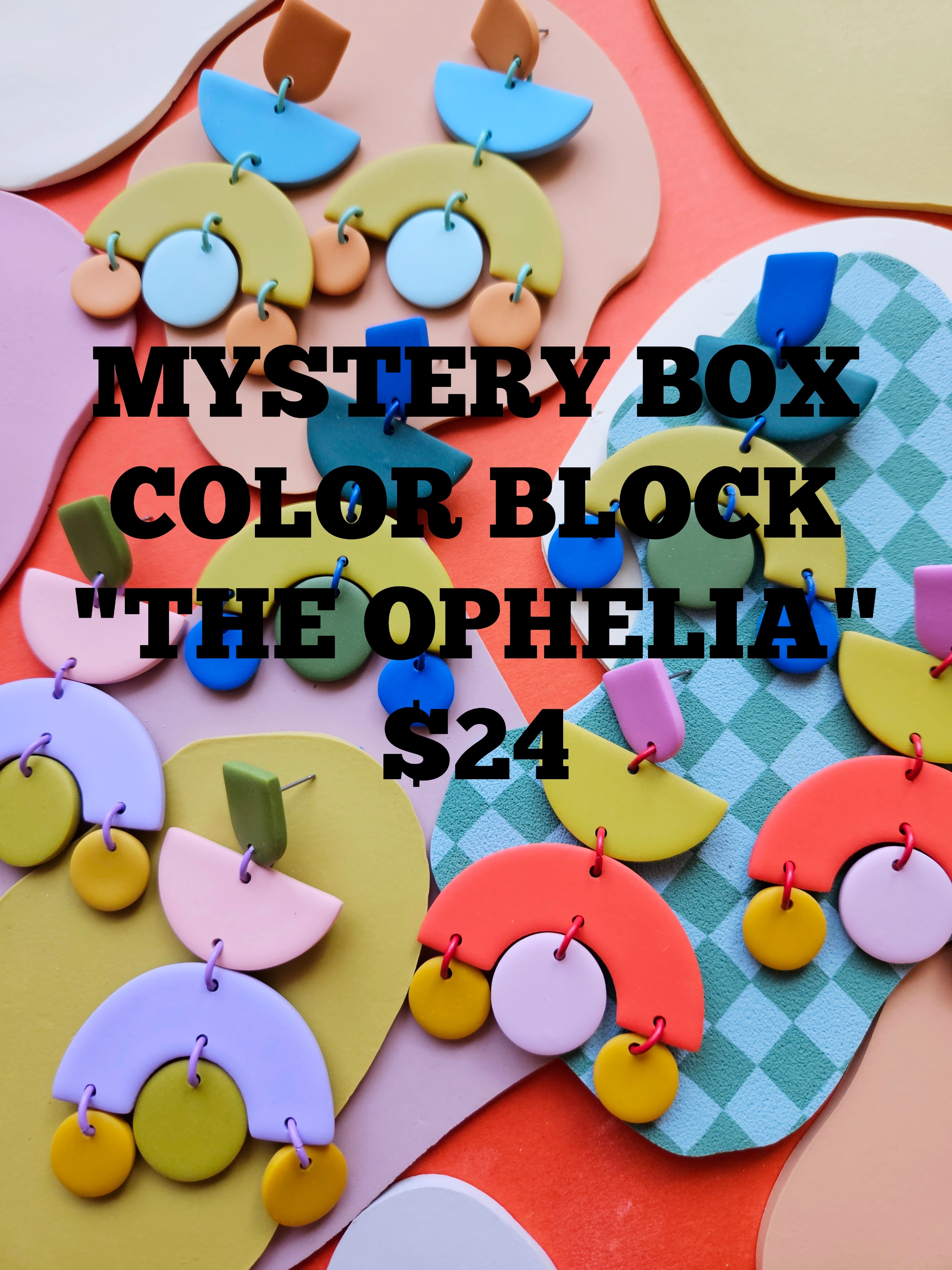 MYSTERY BOX "The Ophelia" Color Block Earrings – Made by Maeberry